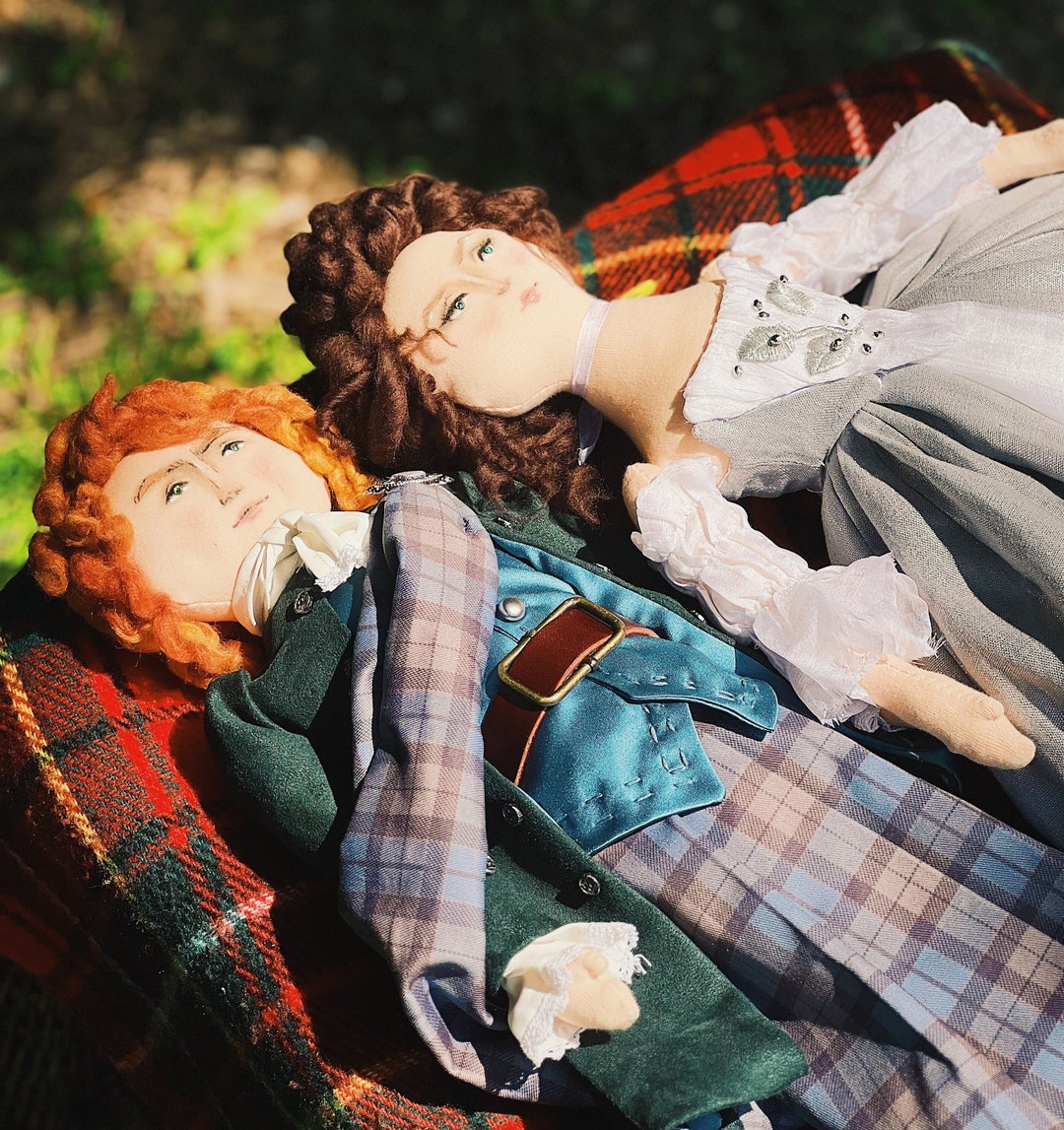 Outlander Dolls, Jamie Fraser and Claire Fraser Wedding Art Dolls, OOAK ...