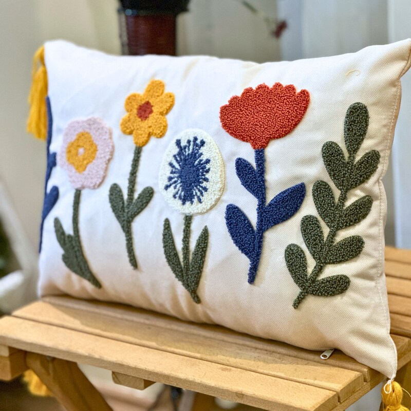 Embroidered Pillow - Etsy