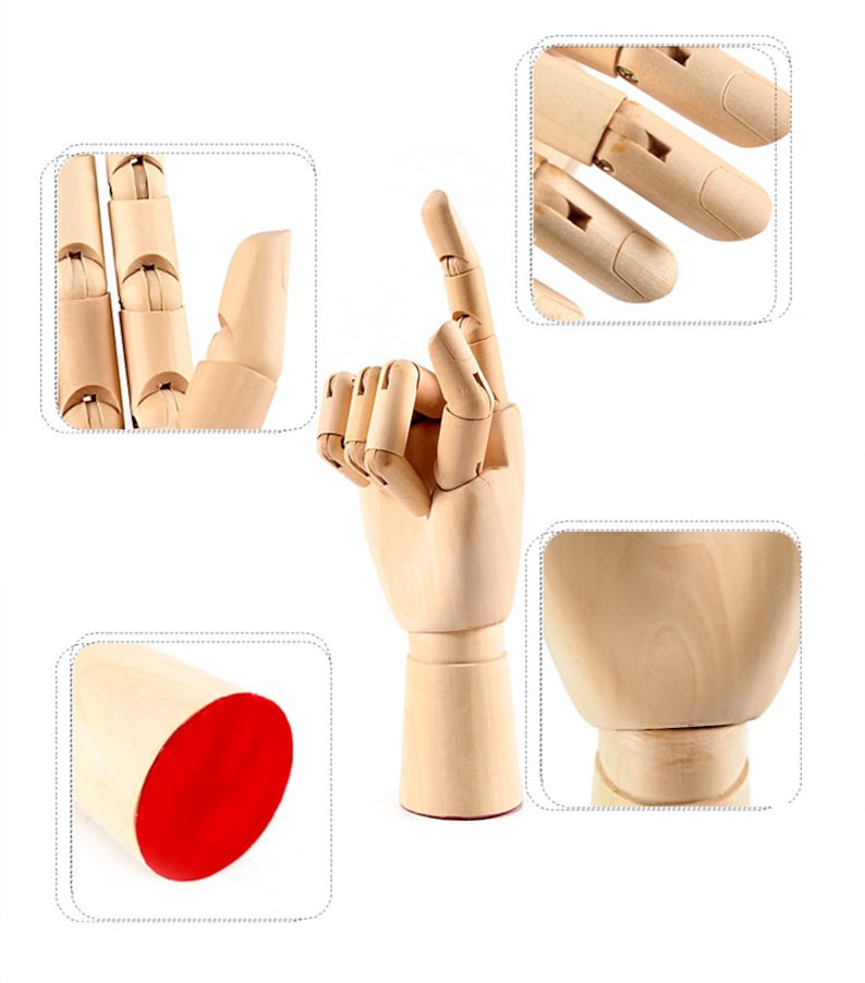 Flexible Mannequin Drawing Figure Model Rahuel 1:1 Flexible Right Hand ...