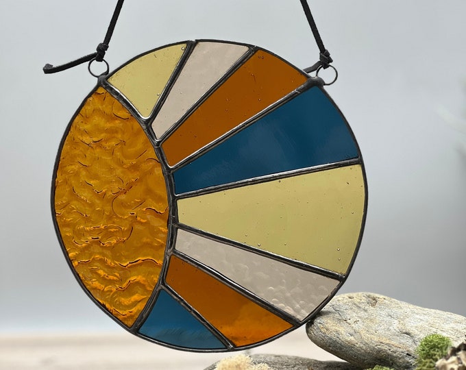 Stained Glass Sunrise Christmas Gift-sunset-sunburst-sun Catcher-window ...