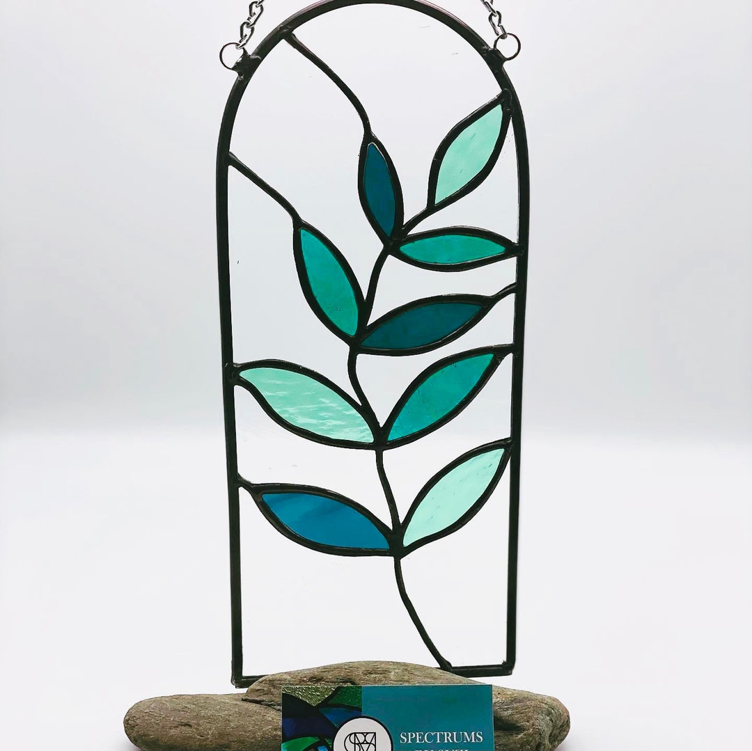 Stained Glass Fern-christmas Gift-stained Glass Panel-plants-gift for ...