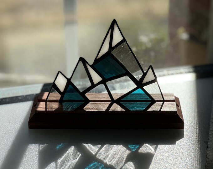 Stained Glass Mountains-glass Mountains-mountain Range-christmas Gift ...