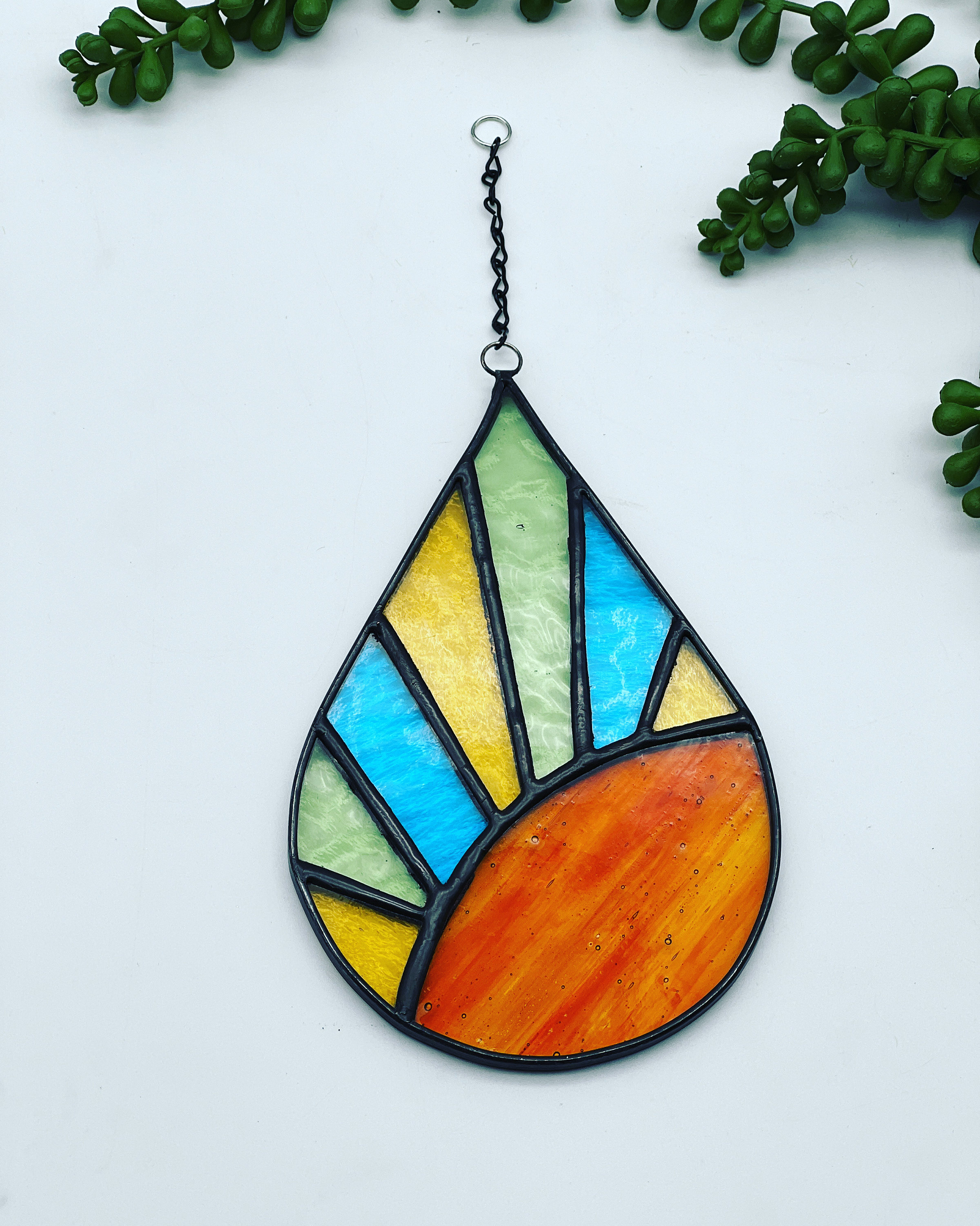 Stained Glass Sundrop-sunshine-glass Drop-sunshine-rainbow-holiday Gift ...