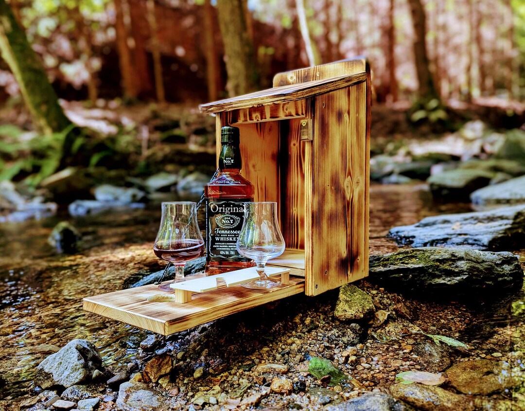 Nesting Box Birdhouse Minibar, Birdhouse Whiskey Minibar Chirping Bar ...