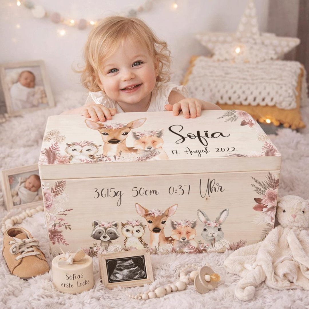 Baby Keepsake Box, Personalized Gift for Birth, Memory Box as a Birth ...
