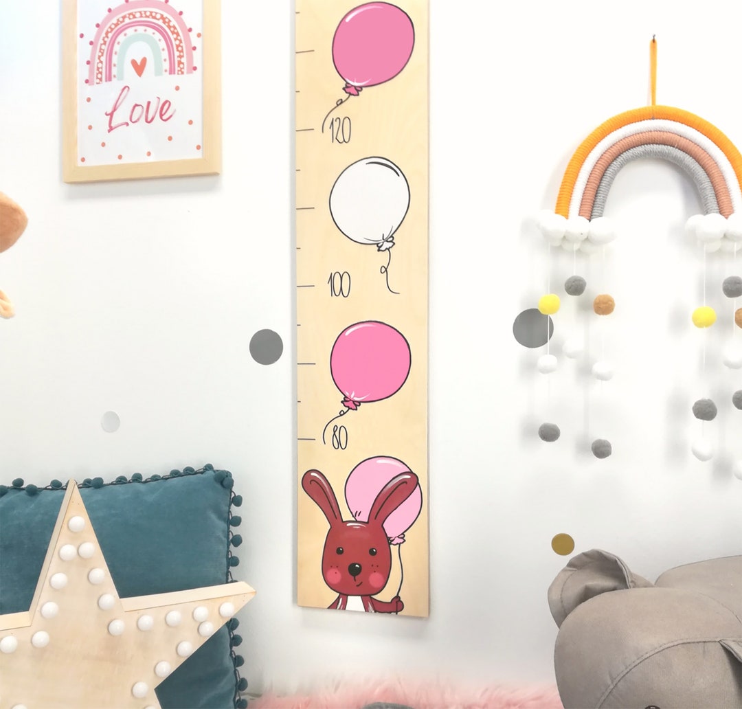 Measuring Bar Children Wood Personalized Rabbit, Children's Measuring ...