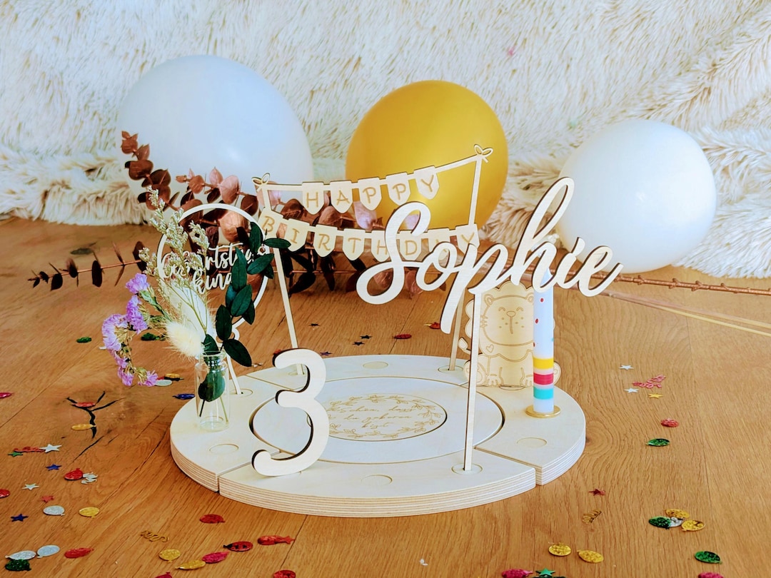 Birthday Wreath, Birthday Plate With Name Personalized Engraved ...