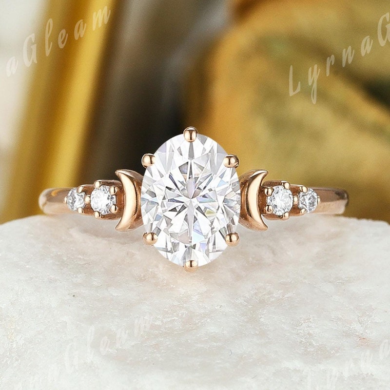 Moon Engagement Ring - Etsy