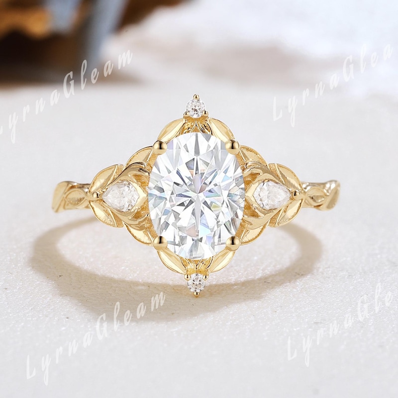 Oval Firework Cut Ring - Etsy