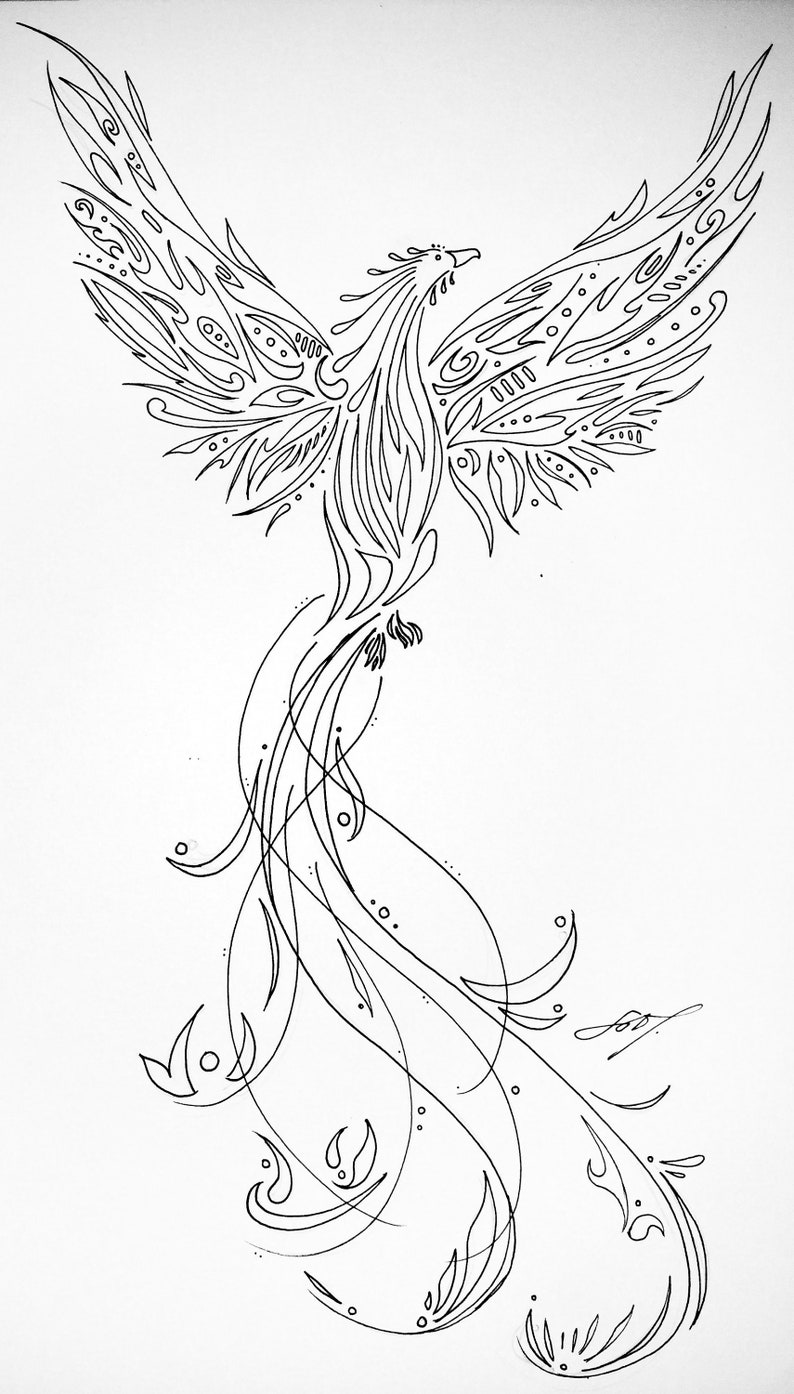 Phoenix Print - Etsy