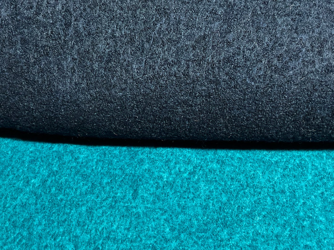 Wool Walk Boiled Wool Boiled Wool Light Dark Blue Petrol - Etsy