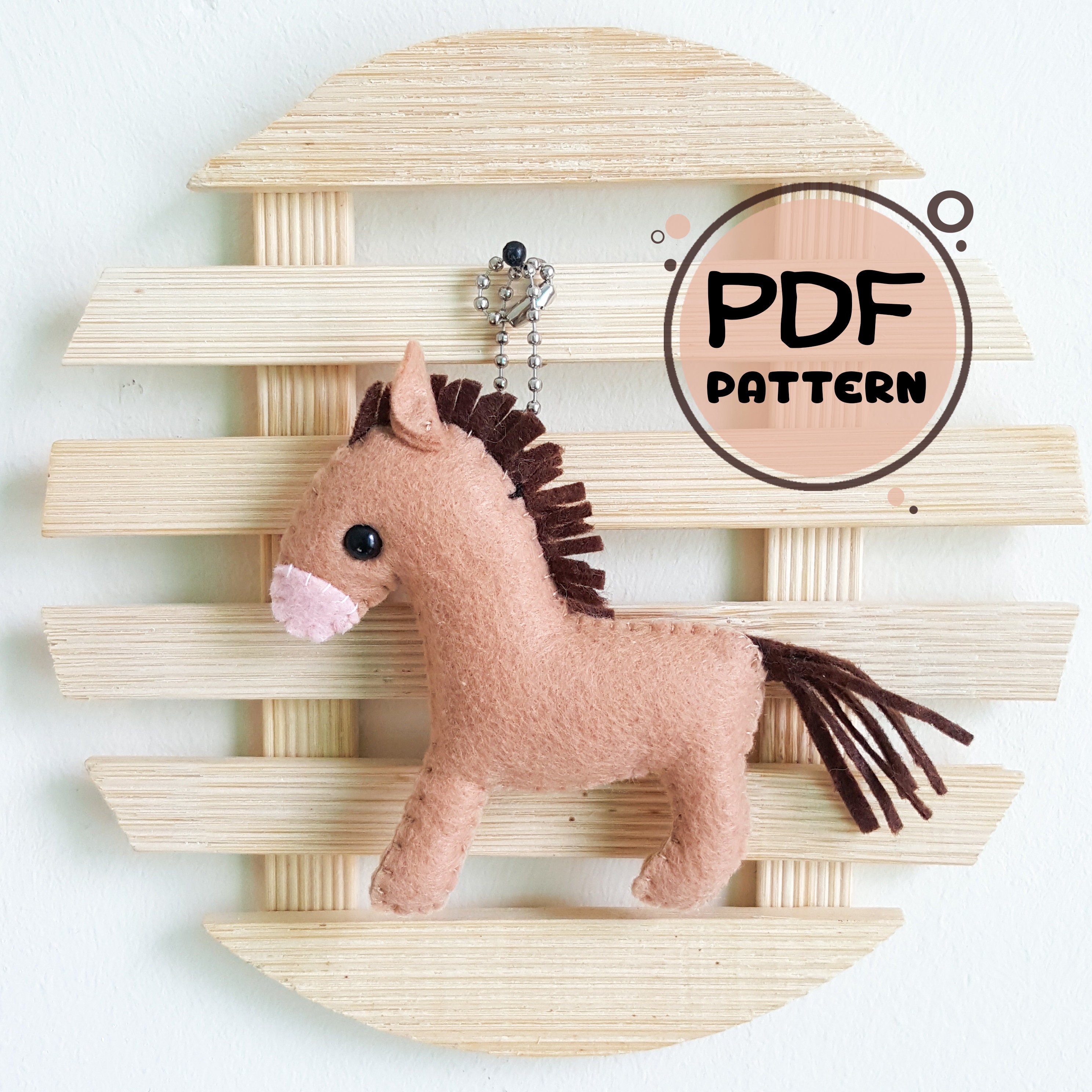 Horse Felt Sewing Pattern PDF Felt Pattern Easy Sewing - Etsy