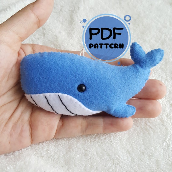 Whale Felt PDF Pattern Animal PDF Tutorial Easy Diy Cute | Etsy UK