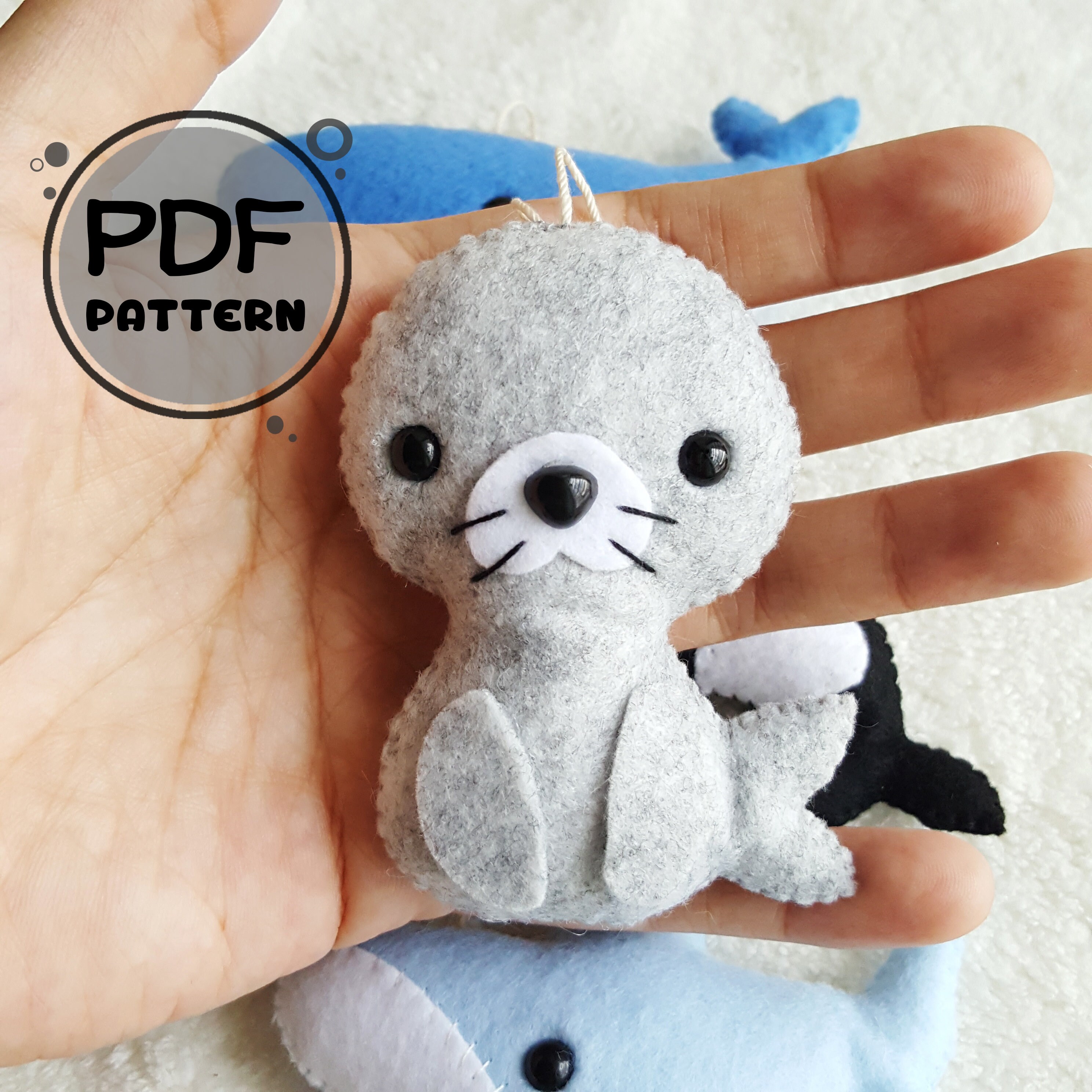 Seal Felt PDF Pattern Corner Bookmark PDF Tutorial Easy Diy - Etsy Canada