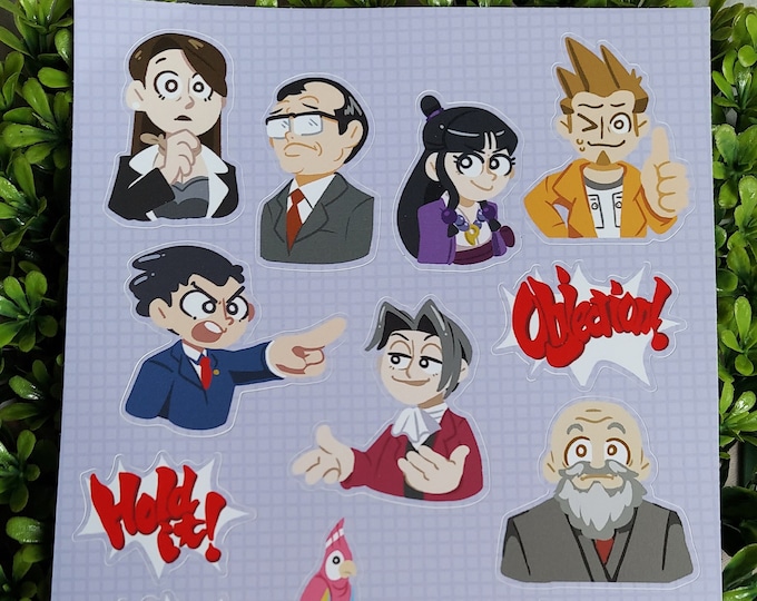 Ace Attorney Sticker Sheet - Etsy