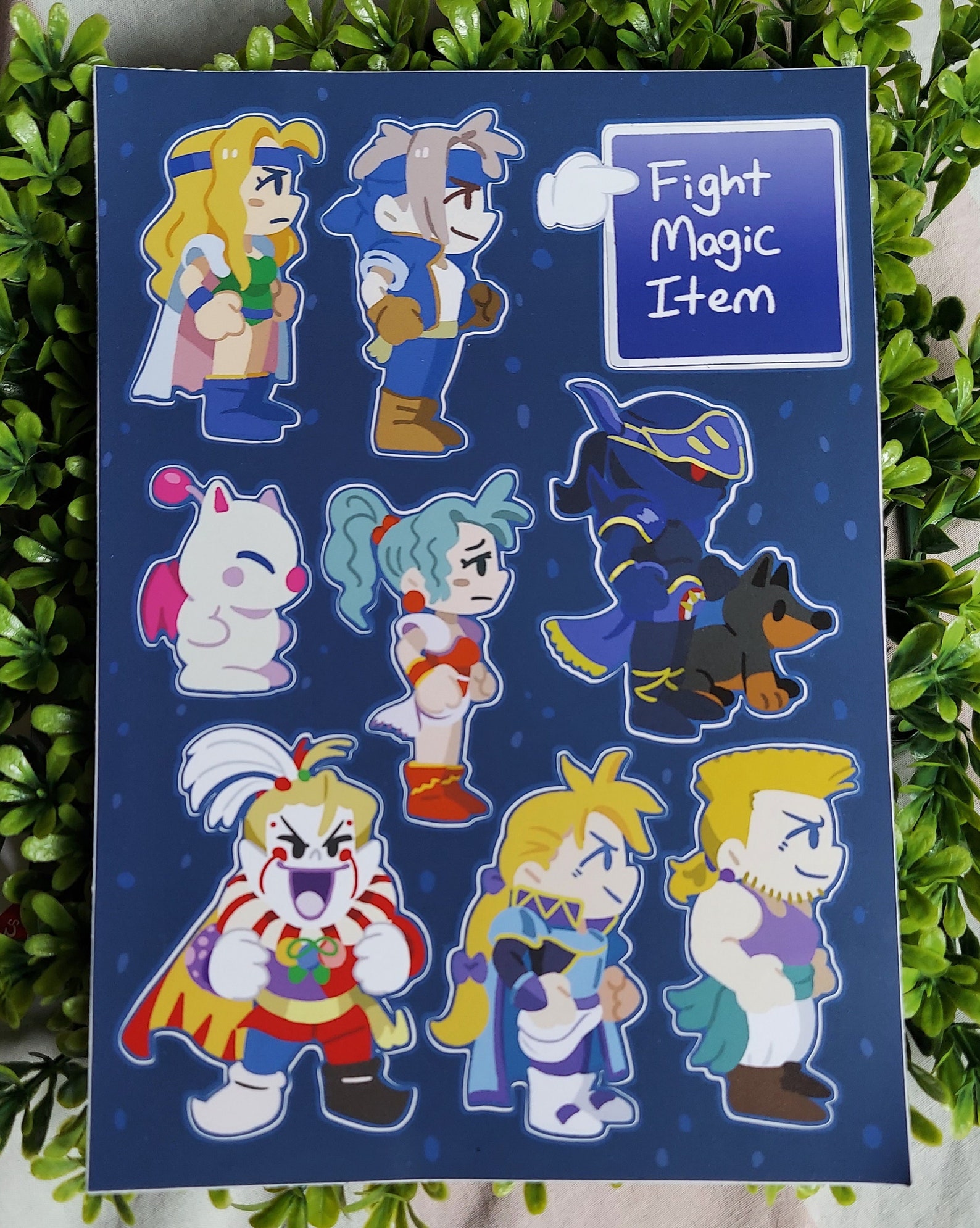 FF6 Character Sprites Vinyl Sticker Sheet - Etsy