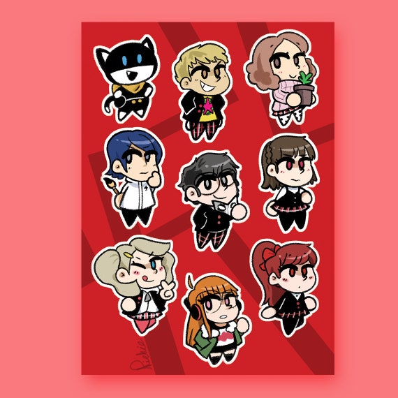 Phantom Thieves Sticker Sheet Art & Collectibles Digital Prints etna.com.pe