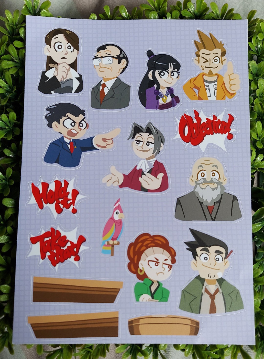 Ace Attorney Sticker Sheet - Etsy