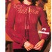 Women's Openwork Sweater Crochet Pattern 5 Ply Laced Style Crocheted 3 ...