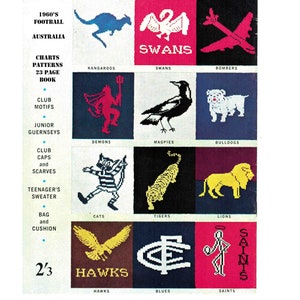 Football Knitting Pattern Book in ENGLISH Australia 1960's 23 Pages ...