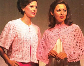 Woman's Bed Dressing Jacket Cape Bedjacket DK 8 Ply Wool - Etsy