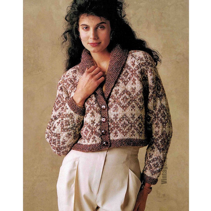 Fair Isle Cardigan Crop - Etsy UK