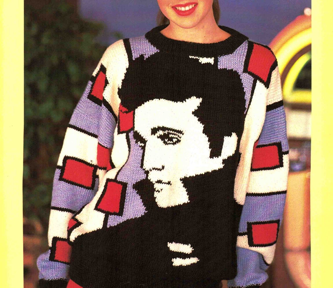 Elvis Presley Knitting Pattern Jumper Sweater King of Rock and Roll PDF ...