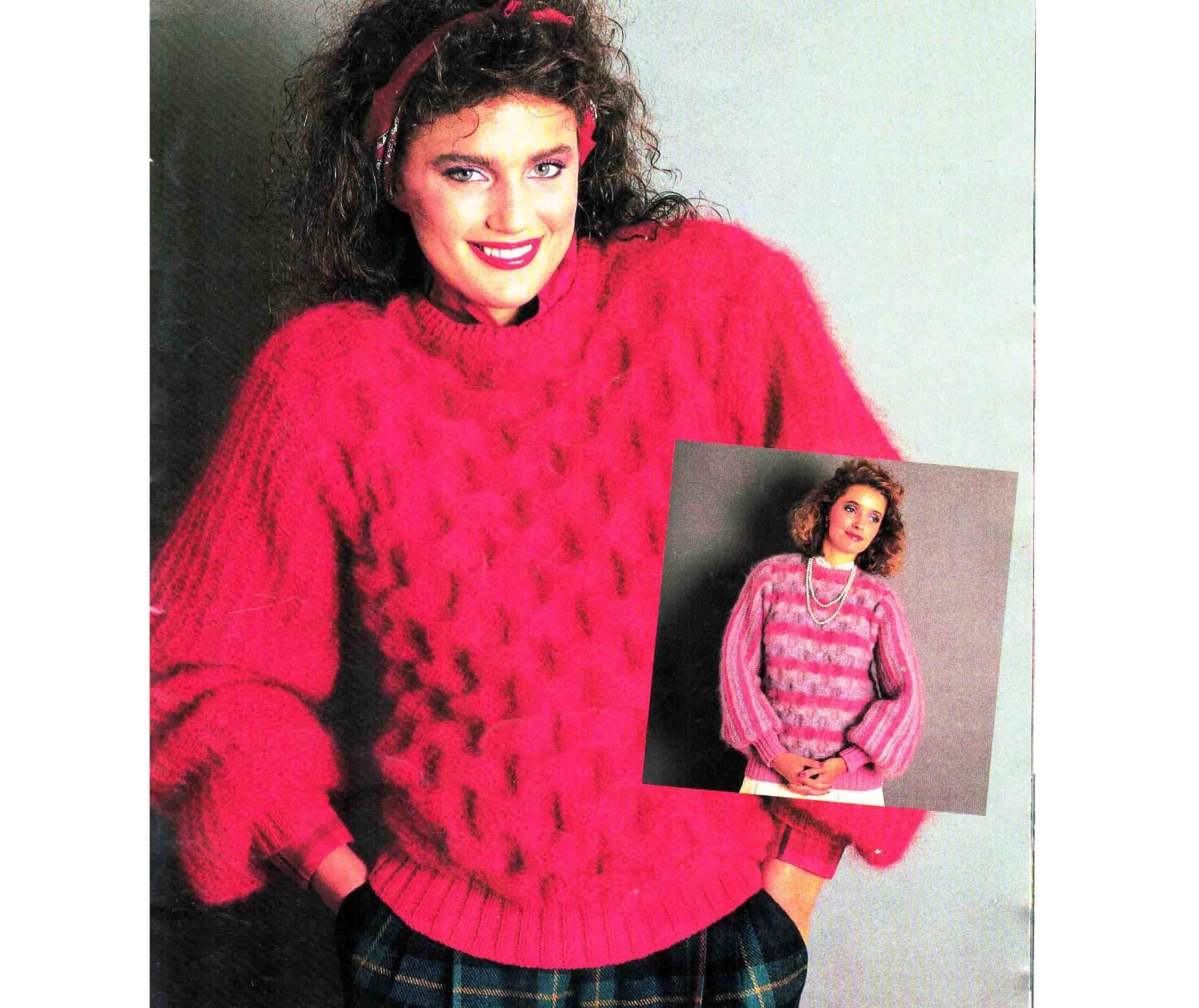Bubble Stitch Sweater Knitting Pattern 8 Ply Lady's - Etsy