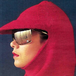 Peaked Hat Balaclava Knitting Pattern DK 8 Ply Head Size 54cm 22 ...