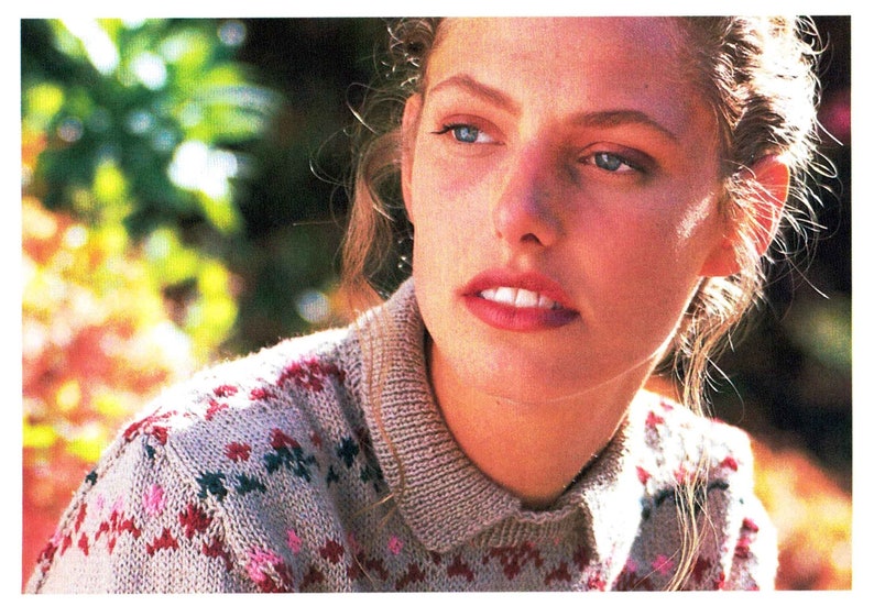 Tyrolean Style Feminine Sweater Knitting Pattern in ENGLISH Collar ...