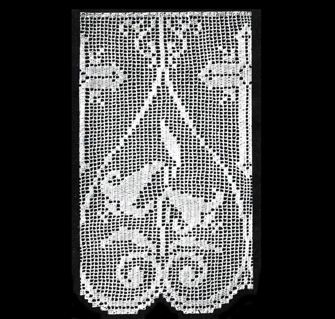 Church Lace Vintage Crochet Pattern 1960's Crocheted ~ 1 Section ...