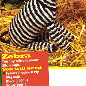 Zoo Jungle Animals Knitting Pattern 5-in-1 Elephant Tiger Lion Monkey ...