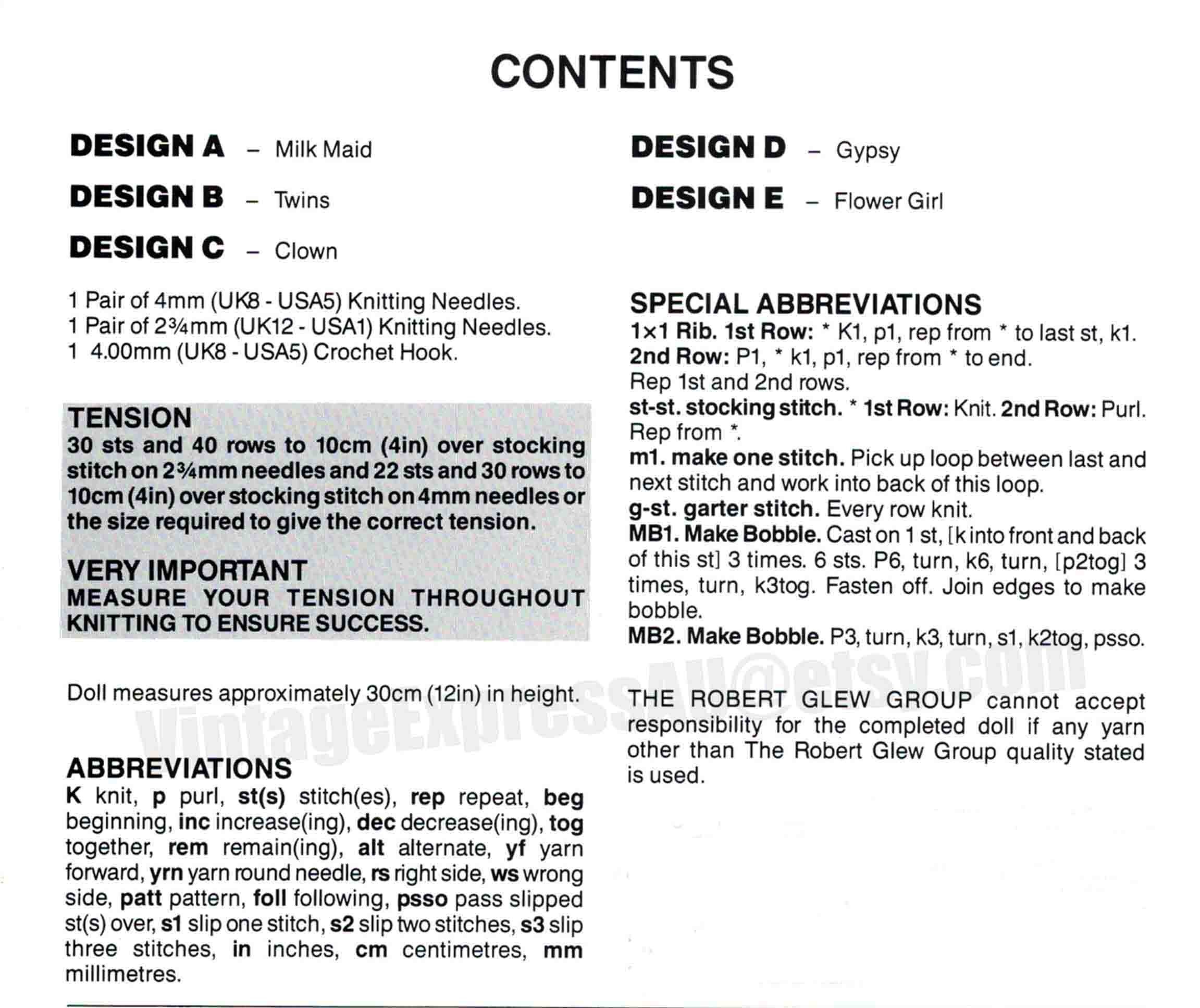 Knitted Dolls Entire Toy Book 6 Dolls to Knit Includes Twins - Etsy