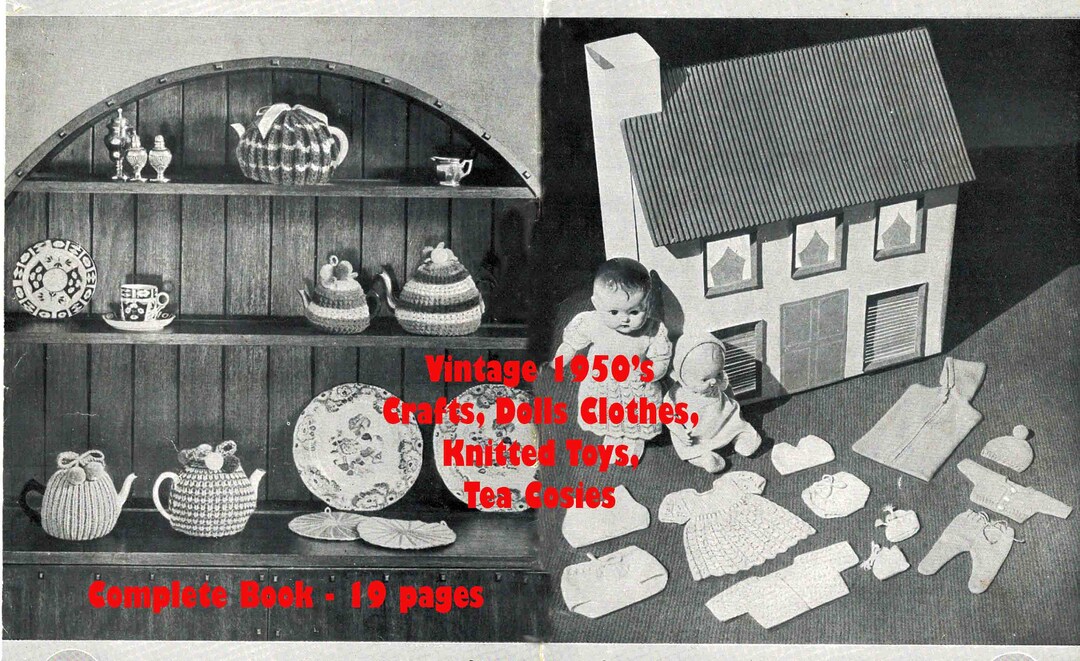 1950's Crafts to Make 19 Pages Knit Crochet Complete Book - Etsy Canada