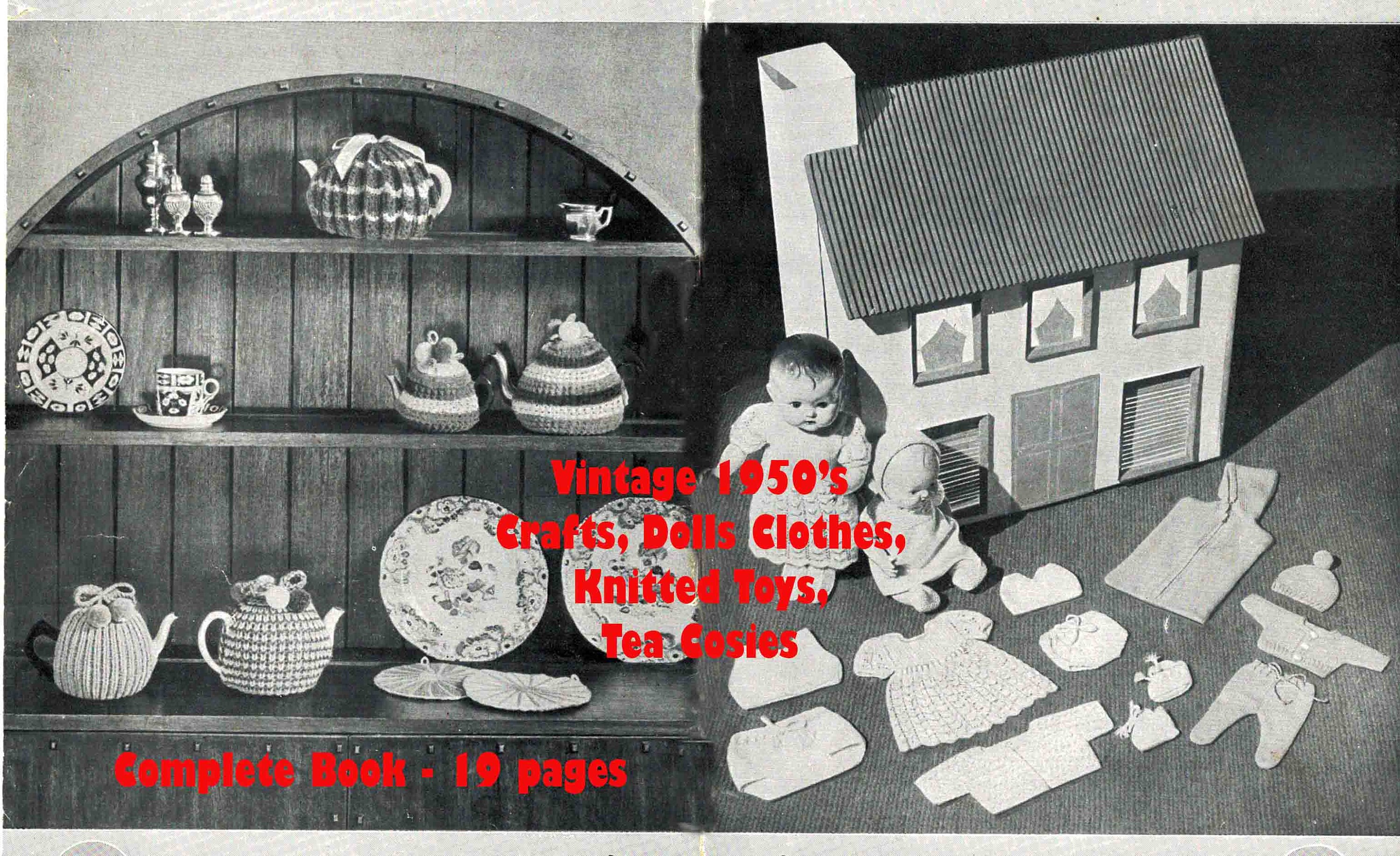 1950's Crafts to Make 19 Pages Knit Crochet Complete Book - Etsy Canada