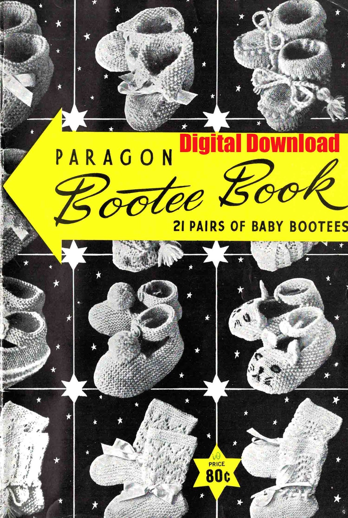 Paragon BOOTEE BOOK 21 Pairs of Baby Booties Knitting Patterns 3 Ply ...