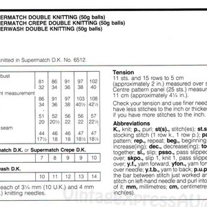 Lace Panels Sweater Knitting Pattern in ENGLISH 8 Ply DK Lady's ...