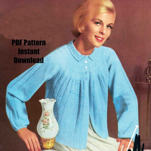 The Vintage Bed Jacket Knitting Pattern - Etsy
