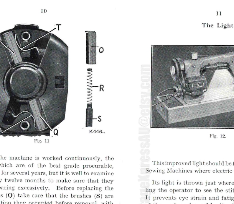 SINGER Sewing Machines 1950's Instructions for Using & Adjusting Singer ...