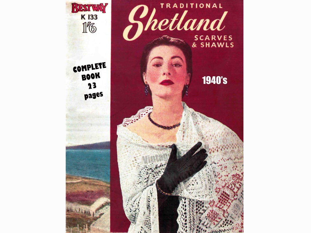 Shetland Lace Scarves & Shawls Traditional Knitting Pattern BOOK 23 ...