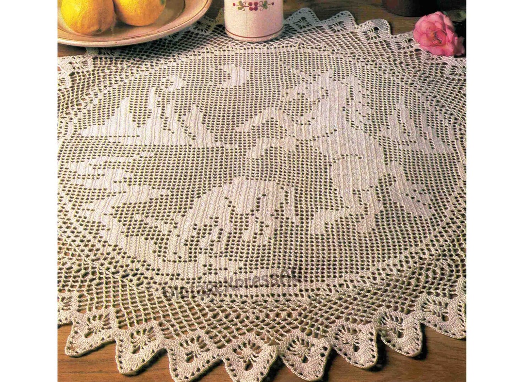 Unicorns Filet Doily Crochet Pattern Magical Unicorn Celestial 64cm ...
