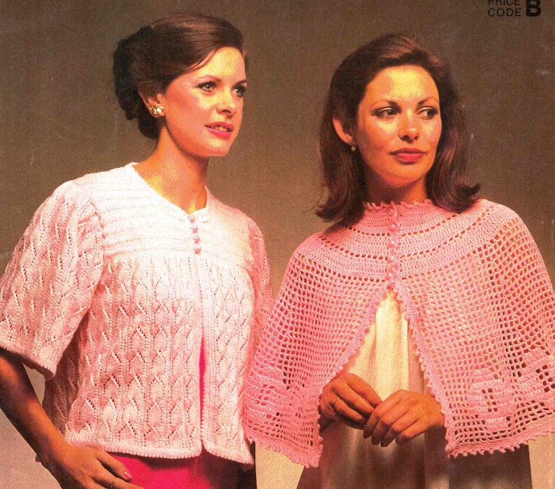 BED CAPE & Bed Jacket Knitting and Crochet 4 Ply Patterns - Etsy