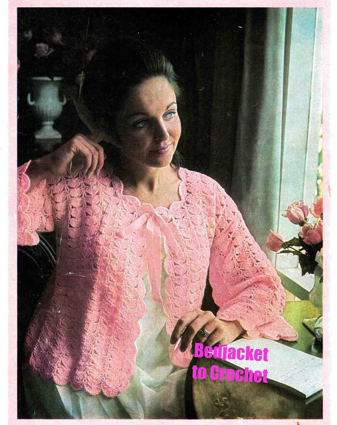PDF Bed Jacket Crochet Pattern Vintage 3 Ply 32 or - Etsy