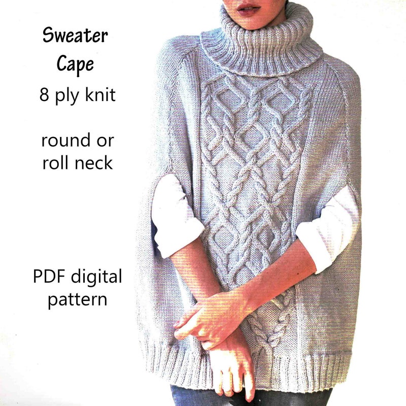 Knit Cape Pattern - Etsy