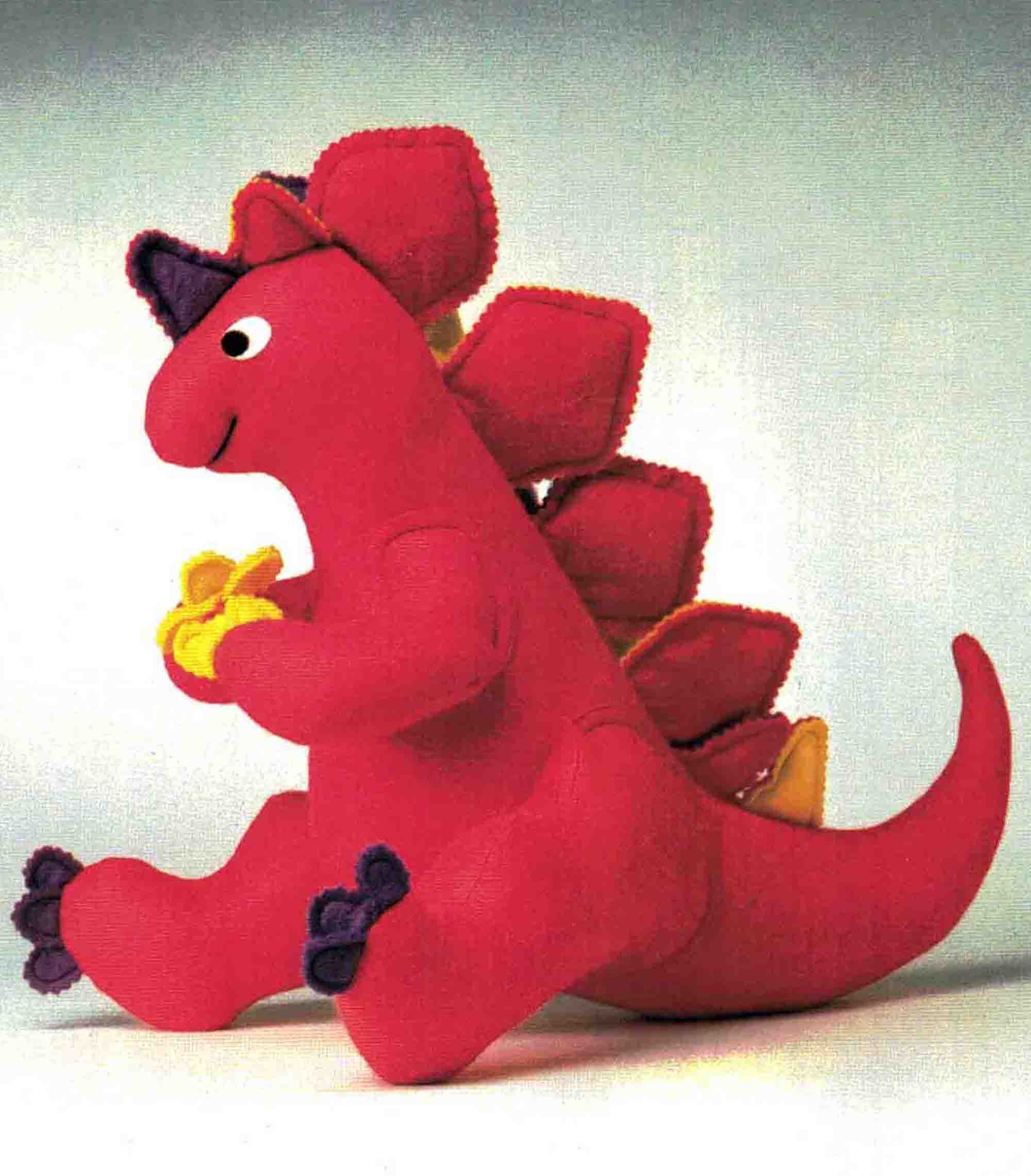 Dinosaur Soft Toys Sewing Pattern Felt Dinosaurs 26" 66cm Brontosaurus ...