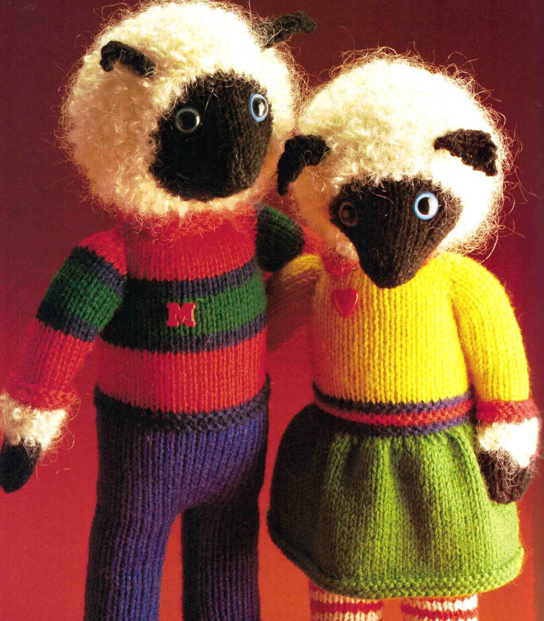 Sheep Soft Toys Knitting Pattern DK / 8 Ply Girl & Boy Knitted Sheep ...