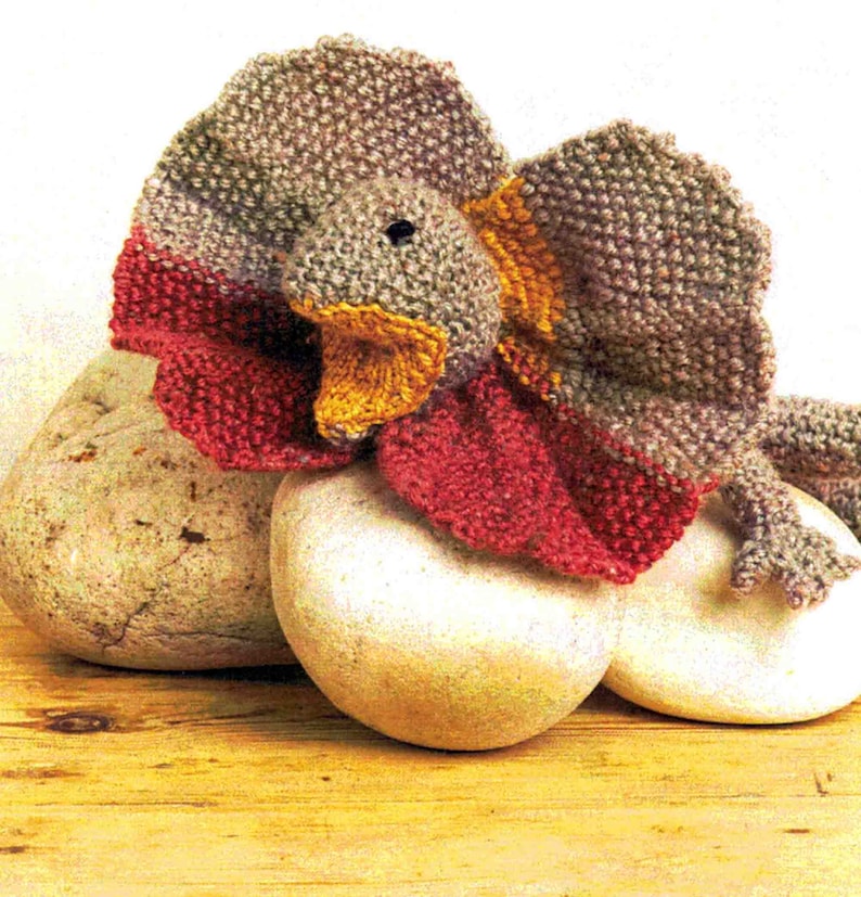 Frilled-neck Lizard Knitting Pattern DK 8 Ply Australian Soft - Etsy