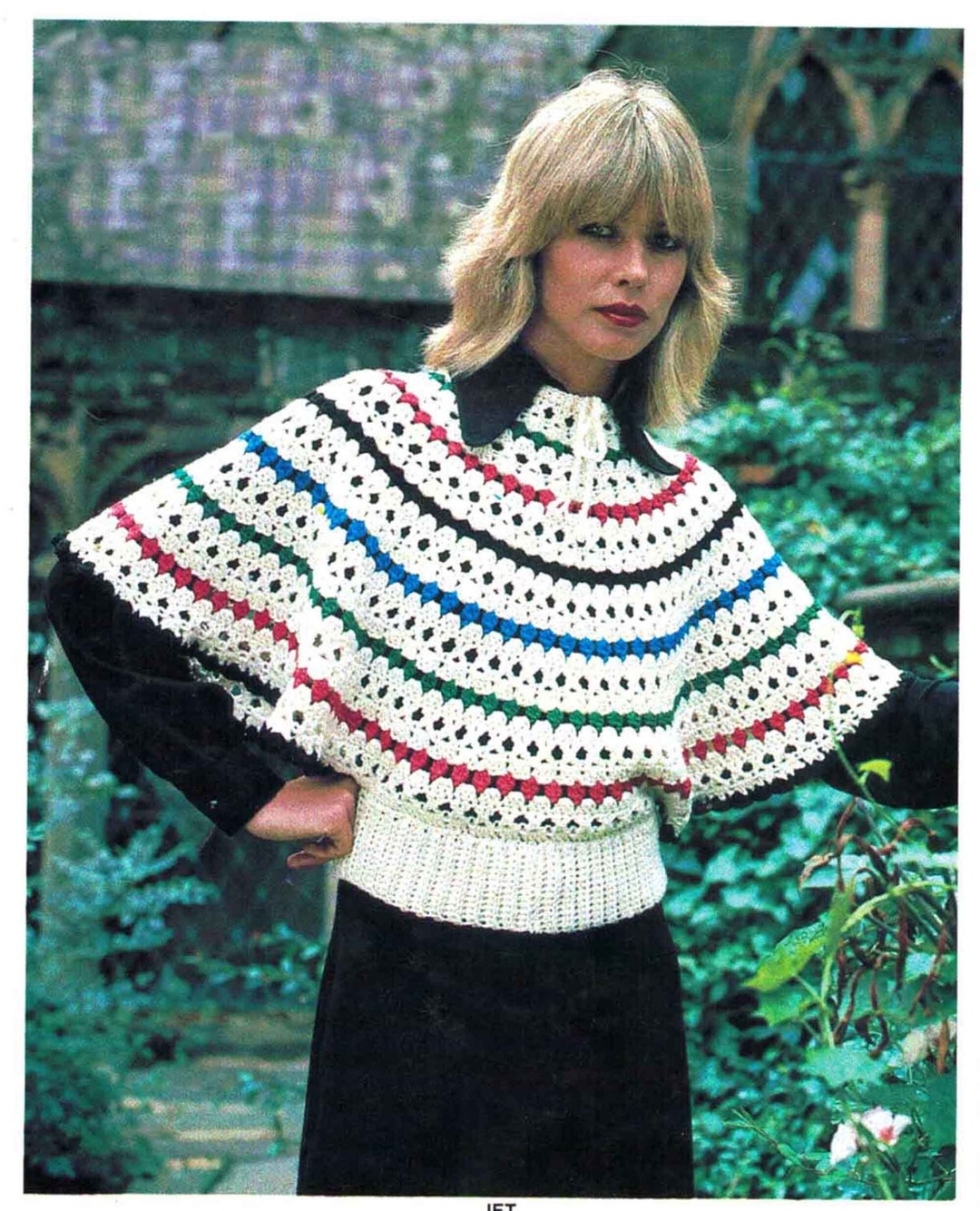 Throw-over Lady's Top Crochet Pattern in ENGLISH 75-90cm Bust Pullover ...