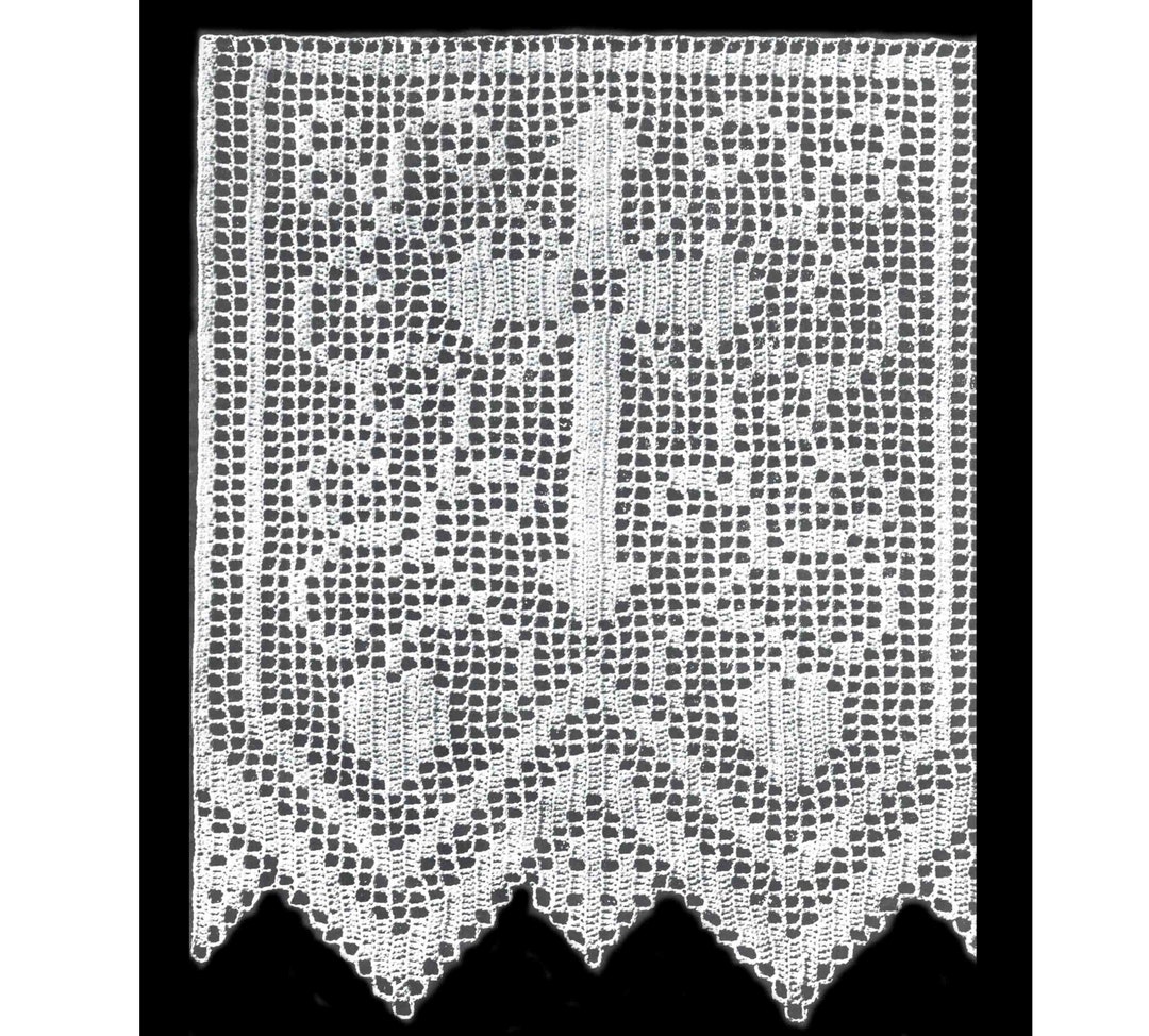 Altar Cloth Vintage Crochet Pattern 1960's Lace ~ One Section Measures ...