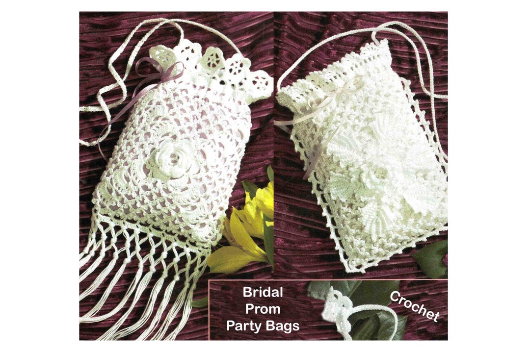 Purse Bag Wedding Prom Party Formal Bridal Crochet Pattern X 2 ...